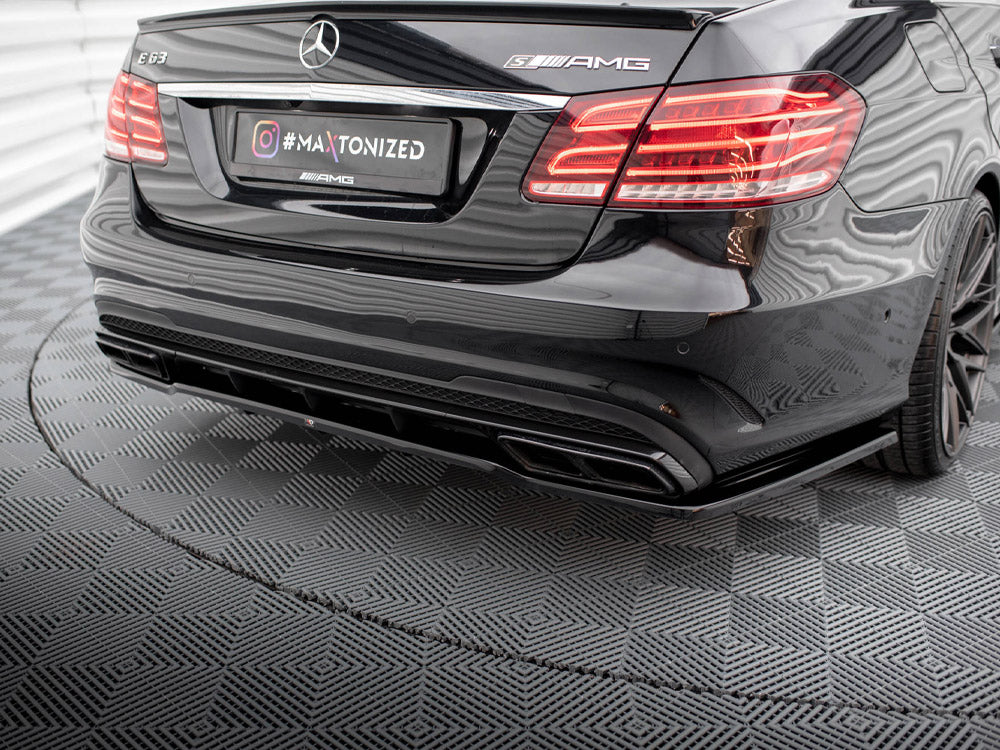 Central Rear Splitter Vertical Bars Mercedes E63 AMG Sedan W212 Facelift Wayside Performance